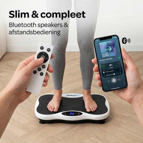 Fithlon Trilplaat Wit - Trilplaat fitness - Powerplate - Inclusief ...