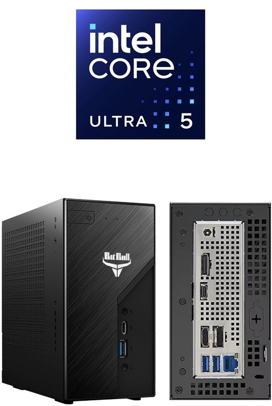 BitBull Mini PC|Intel Core Ultra 5|16GB DDR5 RAM|500GB SSD|INCLUSIEF MS ...