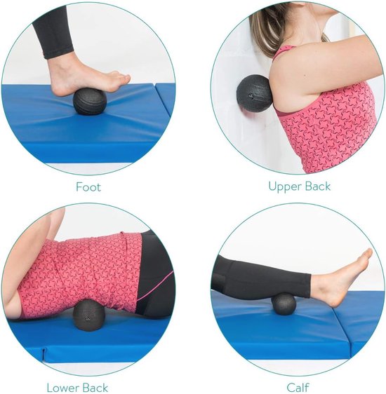 Fascia Massageballen - Set van 2 voor Rug, Voet en Schouders - Massage ...