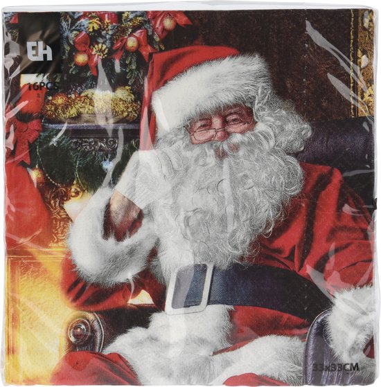 Serviettes de table Classique de Noël - Set de 16 - 33 x 33 cm ...