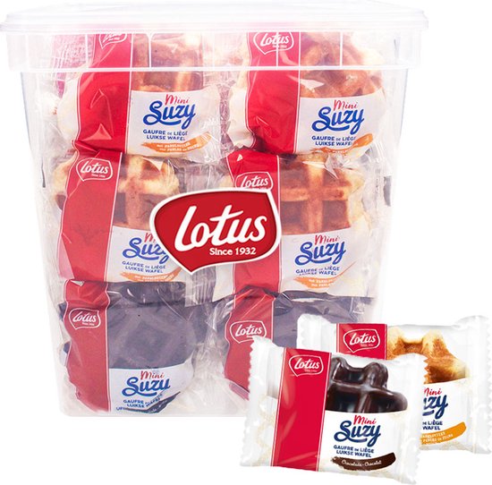 Lotus Mini Suzy koekjesmix - vanille & chocolade - zachte wafels ...