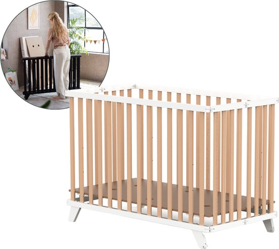 Geuther Ledikant Mayla, Opvouwbaar Kinderbedje - Baby bed - Kinderbox ...