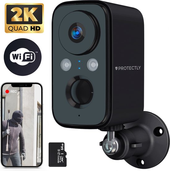 Protectly® Beveiligingscamera Draadloos Buiten – Bewakingscamera Voor Buiten -... | bol
