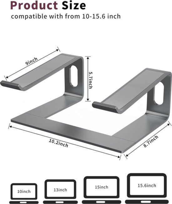Laptop verhoger - Laptopverhoger - Stabiel - Staand Werken ...