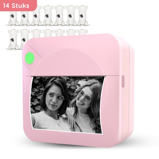 LUVIQ Mini Printer - Incl. 14 Rollen Printpapier & App - Mini ...