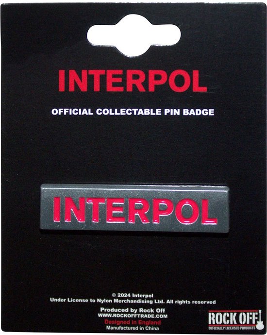 Interpol - Text Logo Pin - Zilverkleurig | bol