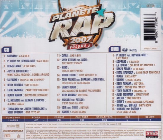 Planete Rap 2007/3 Dvd, various artists | Muziek | bol