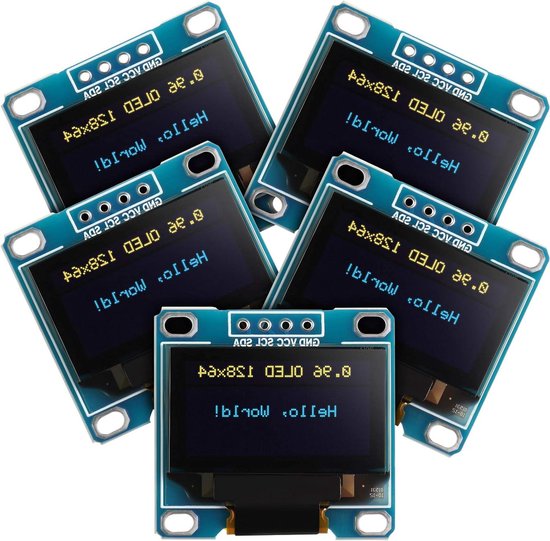 5 Stuks 096 Inch OLED-module 12864 128x64 Driver IIC I2C Seriële ...