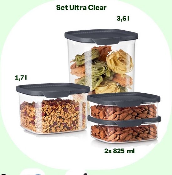 Tupperware Ultra Clear 4 delige set | bol
