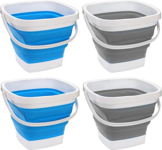 Inovra ® Compacte Opvouwbare Emmer Set van 3 voor Schoonmaak en Outdoor ...