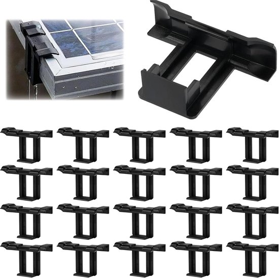 Water Drainage Solar Panel Cleaning Clips - 20PCS X 35mm - Photovoltaic ...