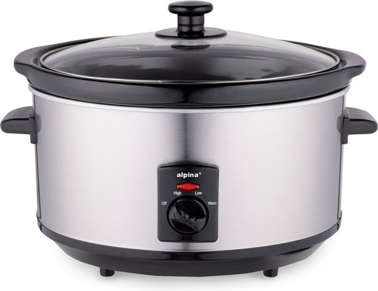 alpina Slowcooker 3.5L - Crockpot Slow Cooker met Warmhoudfunctie ...