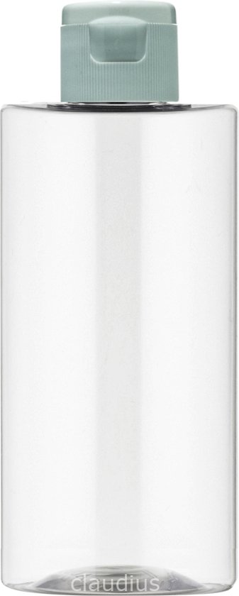 Lege Plastic Fles 500 ml PET - Transparant - met witte klepdop - set ...
