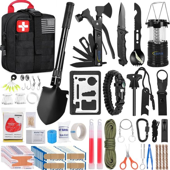 170 stuks Survival Kits, Survival EHBO-kit/trauma-set met essentiële ...