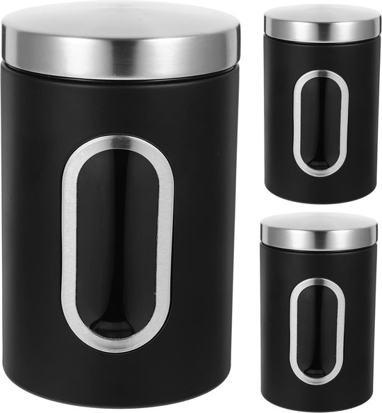 3 stuks - Koffie Bewaarbus - Koffieblik - Koffiebussen - Voorraadbus ...
