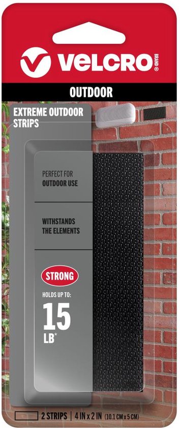Velcro - extreme outdoor strips - zwart - 91839 | bol