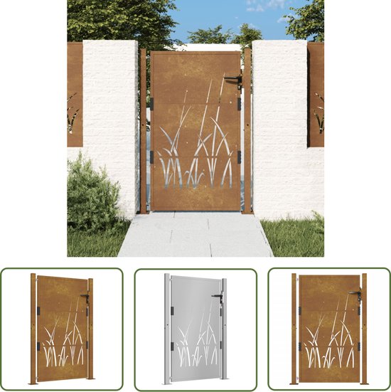 The Living Store Tuinpoort - Cortenstaal - 105 x 130 cm - Roestig ...