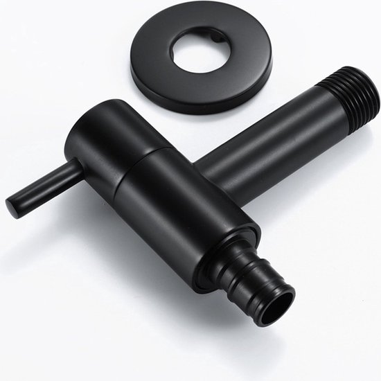 kraan - Rvs mat zwarte buiten kraan - Cmf sanitair - Met opzet stukken ...