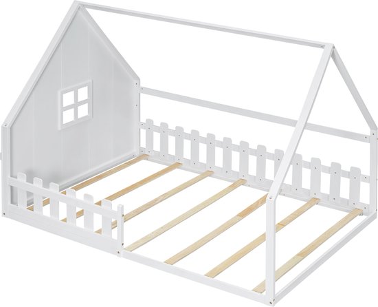 Sweiko Kinderbed 140*200 cm, grenen, wit | bol