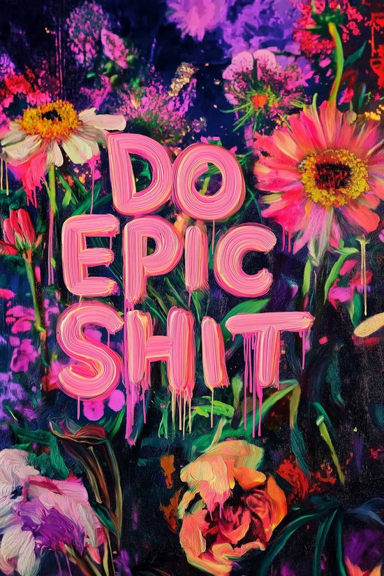 Do Epic Shit Poster | Epische Poster | Aquarel Poster | Tekst Poster ...