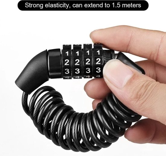 Hangslot - Slot - fietsket hangslot - Kettingslot - met 4-cijferige ...