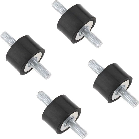 4 Stks M8 30x20mm Rubber Schokdemper Isolator Damper Mount Set met Blokkeerstuk - Auto... | bol