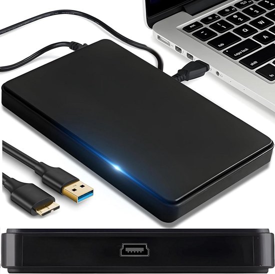 2.5 Inch USB 3.0 SATA SSD Hard Drive Enclosure with Data Transfer Cable ...