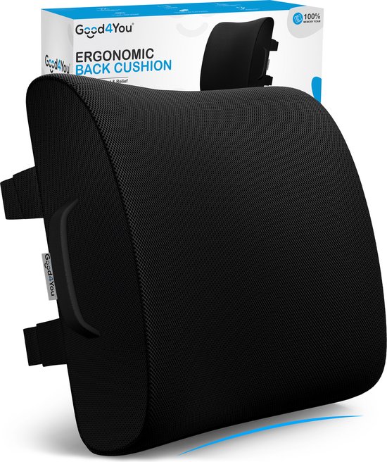 Good4You Ergonomisch Rugkussen Auto & Bureaustoel - Rugsteun Onderrug ...