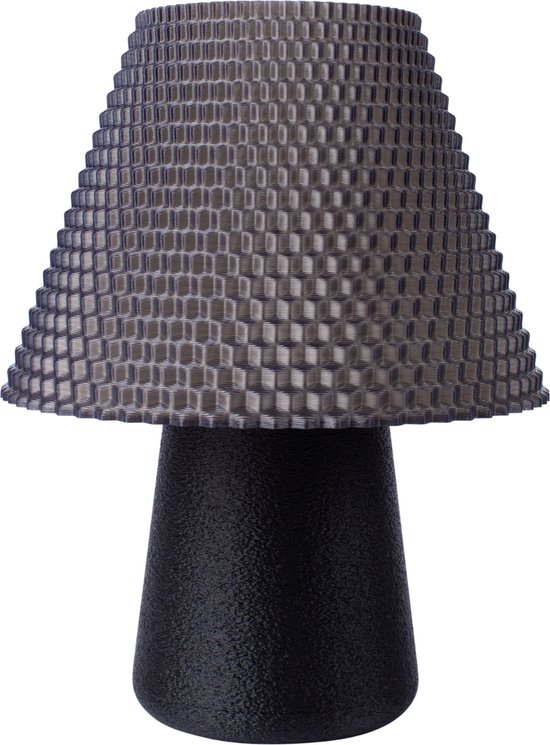 Slimprint Tafellamp Smokey Black, D20 x H25 cm, Moderne Paddenstoel ...