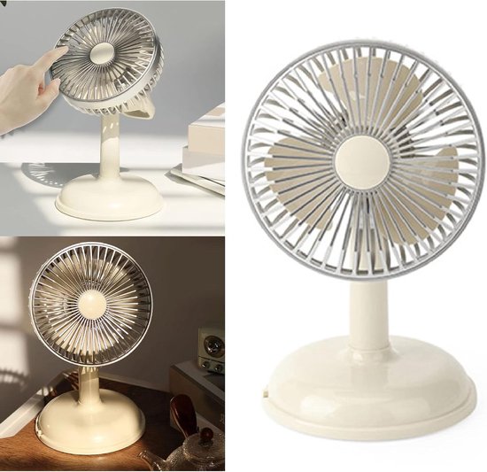 Small Electric Fan Oscillating Table - Simple Portable Retro Desk Fan ...