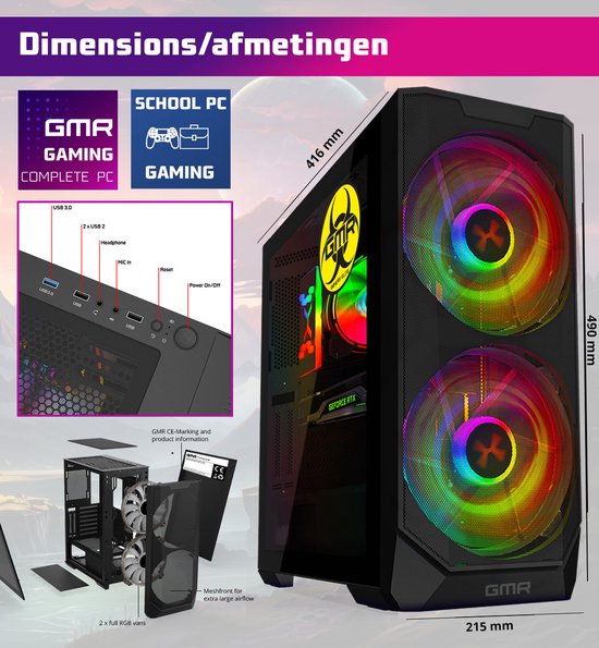 Game Computer SET geschikt voor Minecraft / Ryzen 5 - RTX 3050 - 16GB ...