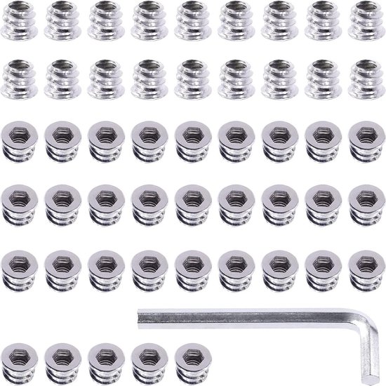50Pcs 1/4"-20 x 10mm Wit Verzinkt Carbon Staal Koolstof Meubels Schroef ...