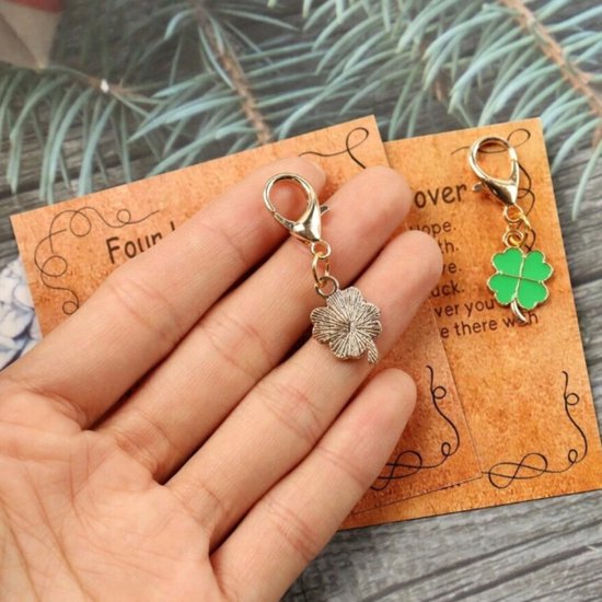 Klavertje Vier - Sleutelhanger - Gelukshanger - Klavertje 4 - Clover - Key Chain - Met... | bol