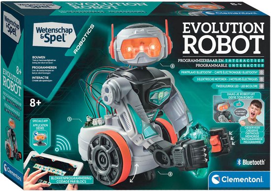 Clementoni - Evolution Robot – Robot speelgoed – STEM speelgoed - 8+ jaar | bol