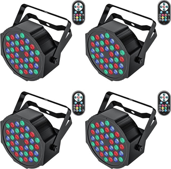 4 STKS LED Par Licht 72 W LED Spotlight RGB DMX Podiumlicht 7 Modi ...