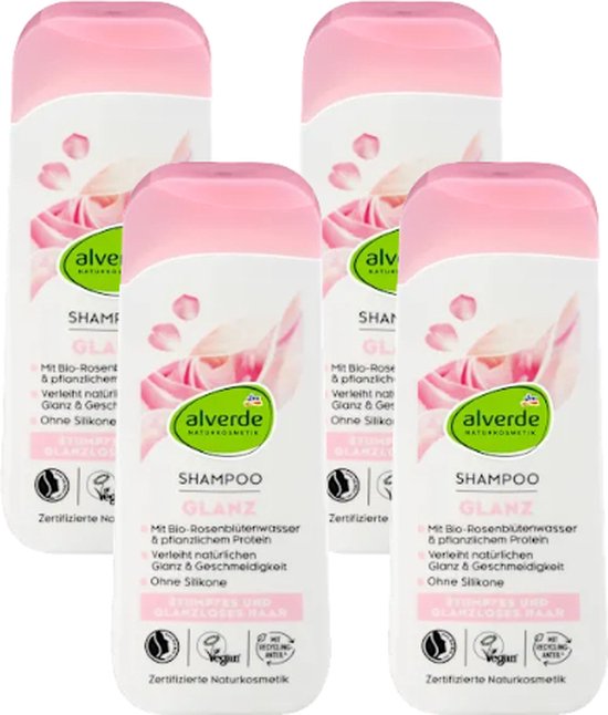 Alverde Naturkosmetik Shampoo Glans | MULTI-VERPAKKING 4x 200 ml - Bio ...