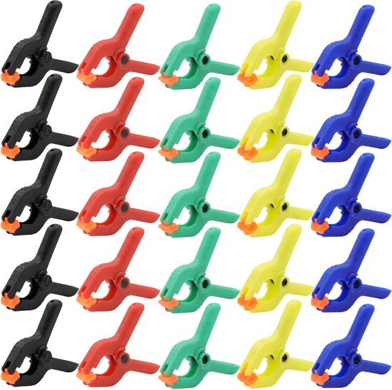 25 stuks nylon veerklemmen, mini-veerklemmen, kleine spanklemmen ...