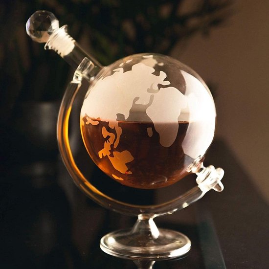 700 ml capaciteit wereldkaart whisky karaf - mannen geschenken ...