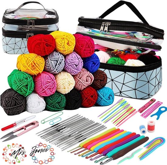 Mrs. Jones Haakset voor beginners - 105 stuks haaknaaldenset ...