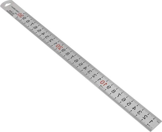 Stainless Steel Ruler Measurement Tool - 300mm Length - Markings . | bol
