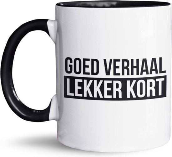 NietMokken.nl - Grappige Koffiemok - Goed Verhaal Lekker Kort - Beide Zijden Bedrukt -... | bol
