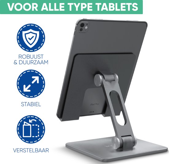 Serve Tablet Houder XL Opvouwbaar - Extra Stevig & Stabiel - Inklapbare ...