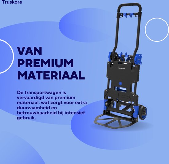 Truskore 2-in-1 Transportwagen - Draagvermogen Platformwagen Max. 150kg ...