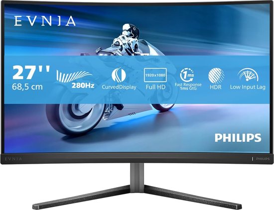 Philips Evnia 5000 27M2C5200W - Full HD Curved Gaming Monitor - 280hz ...