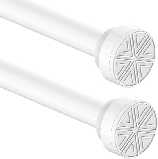 Uitschuifbare Trekstang 52-80 cm voor Badkamer en Keuken - Roestvrij Staal en Effen Wit | bol