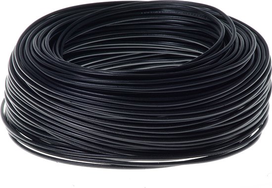 Top Cable H07V2-K - Installatiedraad - Montagedraad - 6mm2 - Zwart ...