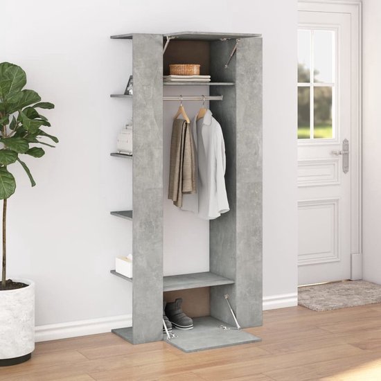 The Living Store Gangkasten Betongrijs 97.5 x 37 x 99 cm - duurzaam ...
