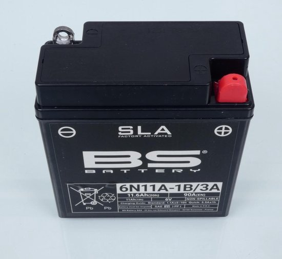Bs Battery 6n11a-1b/3-a Agm-accu Zwart | bol