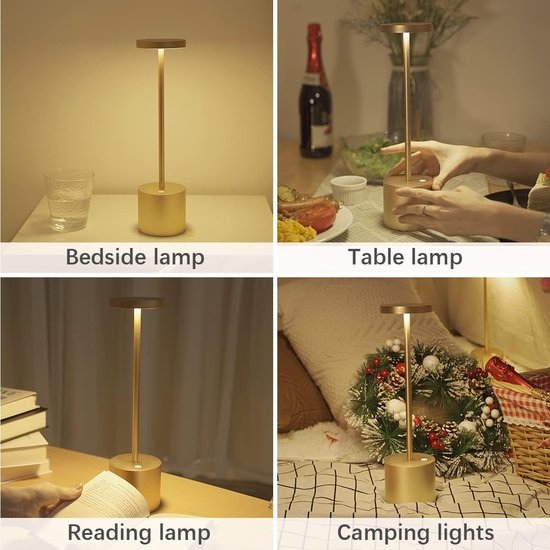 Draadloze Oplaadbare LED Tafellamp - Dimbaar, Moderne Lamp - 1 stuk ...