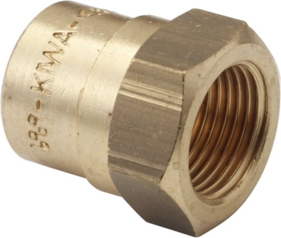 BONFIX - Soldeer schroefbus - 15 mm x 3/8'' - binnendraad - messing ...